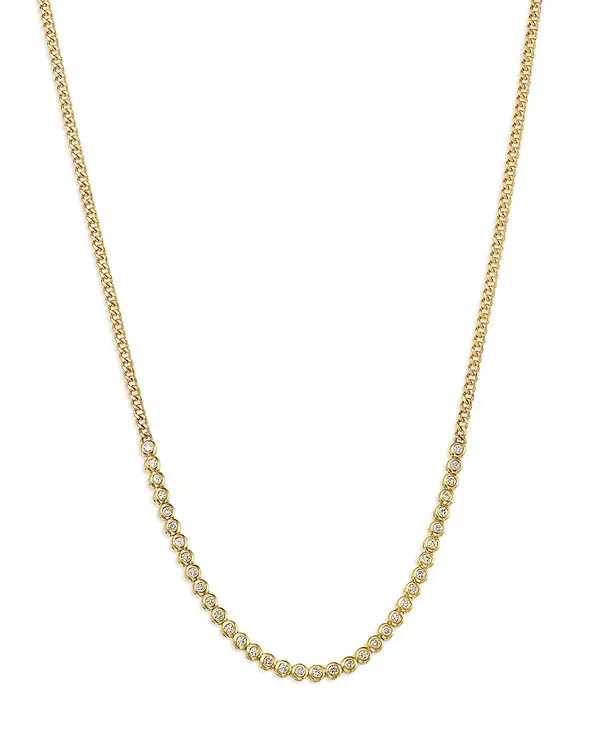 Zoe Chicco 14k Yellow Diamond Collar Necklace - Gold