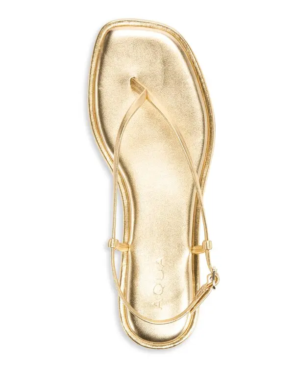 Aqua Vlry Sandals - Gold Leather