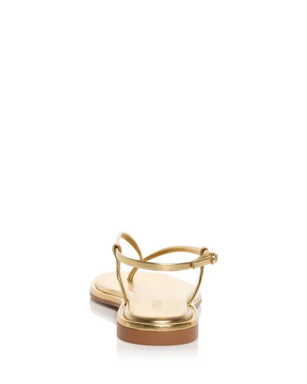 Aqua Vlry Sandals - Gold Leather