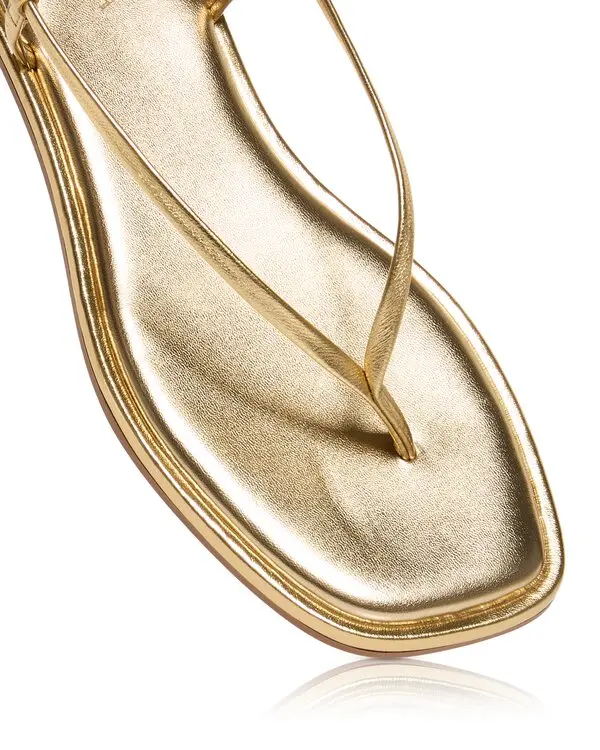 Aqua Vlry Sandals - Gold Leather
