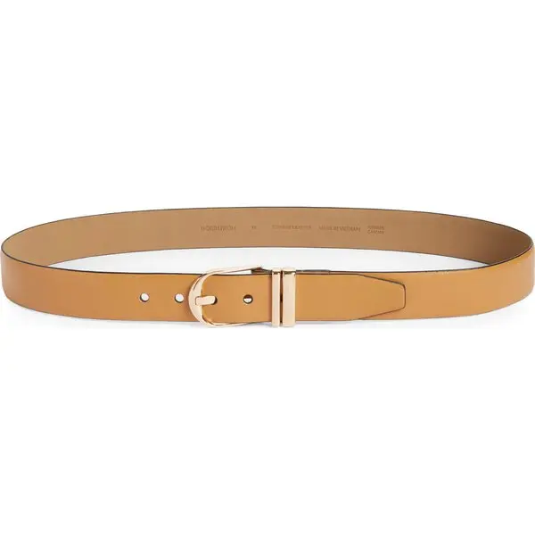 Nordstrom Leather Belt - Tan- Gold