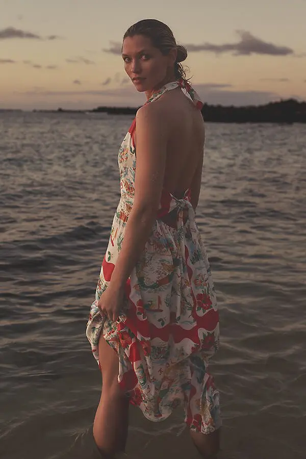 halter jersey dress ASHLEYlauren Style 12162 main image 0