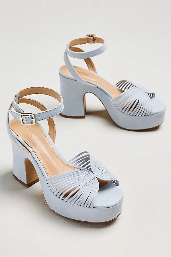 Maeve Platform Heels - Light Blue