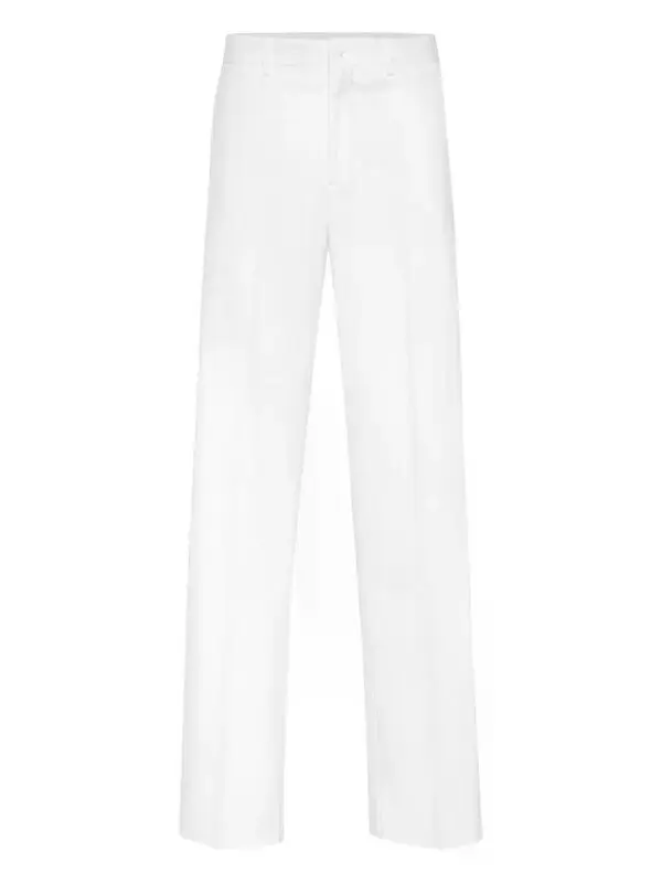 Philipp Plein Wool Gabardine Wide-leg Trousers