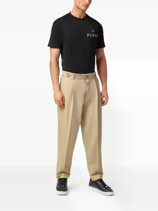 Philipp Plein Classic Fit Tapered Trousers - Neutrals