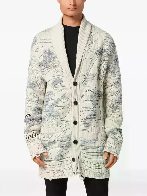 Philipp Plein Cars Racing Cardigan
