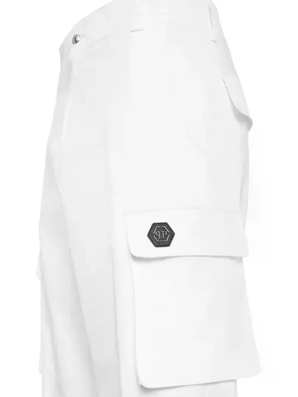 Philipp Plein Cargo Trousers - White