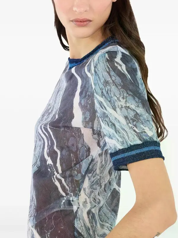 Roberto Cavalli Marble-print T-shirt
