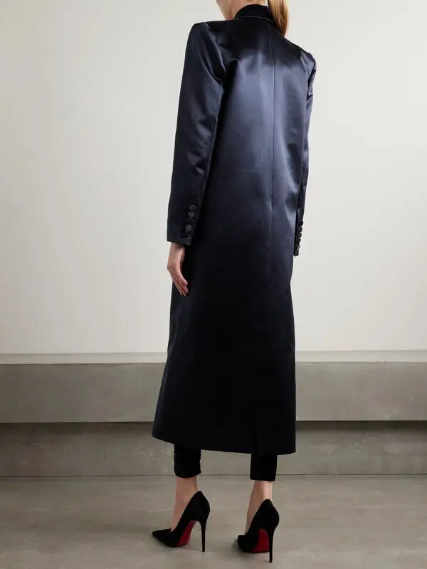 Alex Perry Double-breasted Satin Coat