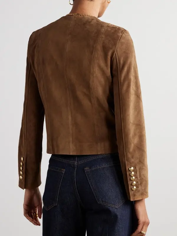NILI LOTAN Nanon Suede Jacket