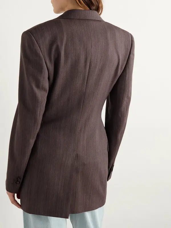 Bottega Veneta Striped Wool-blend Twill Blazer