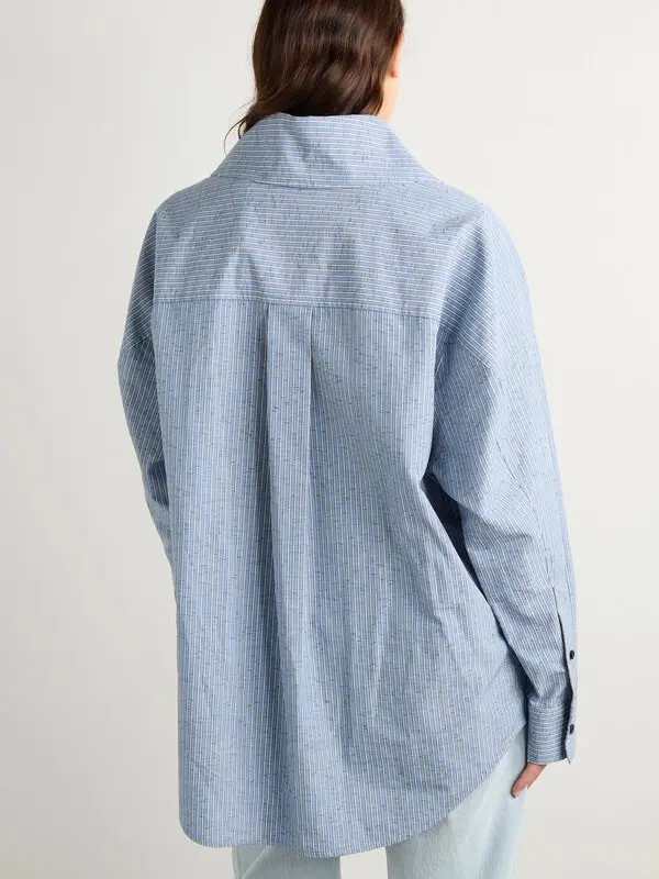 Bottega Veneta Oversized Striped Cotton-blend Shirt