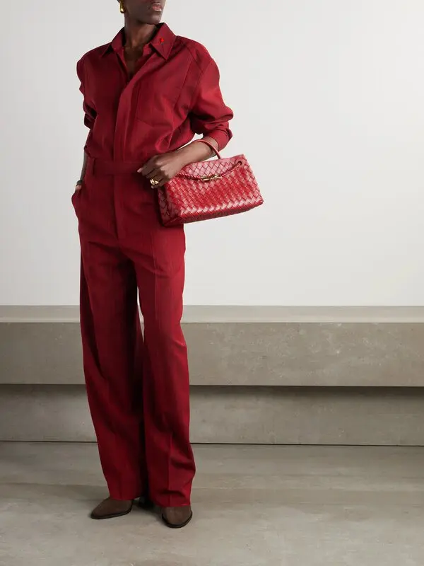 Bottega Veneta Striped Wool-blend Pants