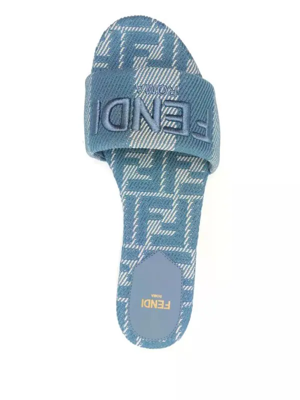 Fendi Logo-embroidered Slides