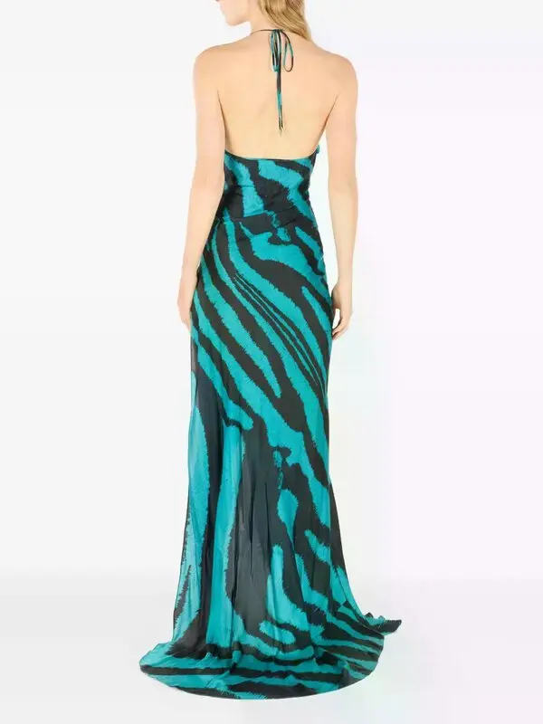 Roberto Cavalli Zebra-Print Dress - Black | Editorialist