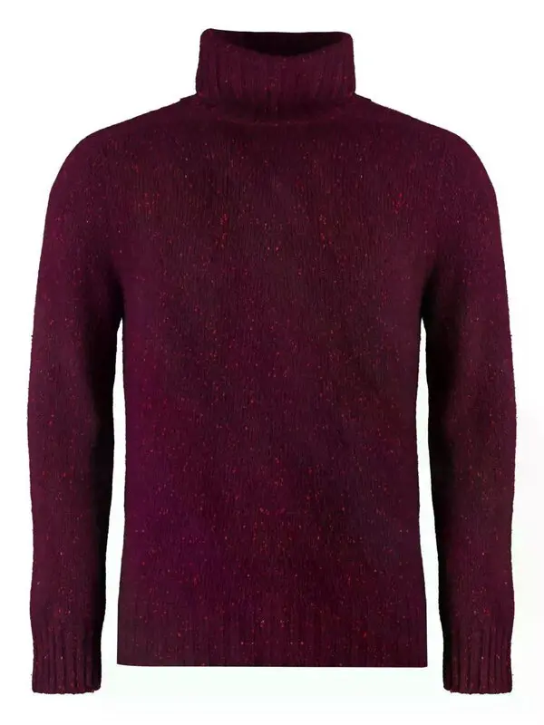 Malo Roll Neck Sweater - Red