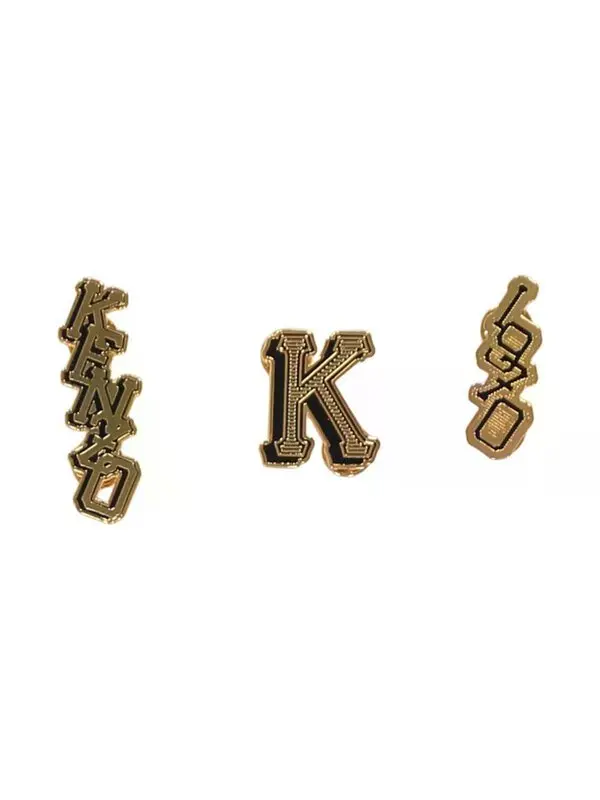 Kenzo Logo Pins - Gold