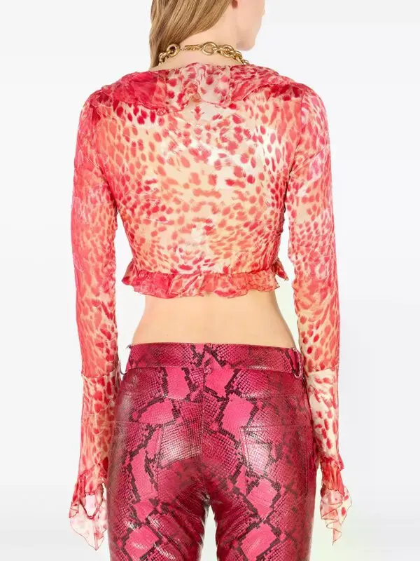 Roberto Cavalli Jaguar-print Blouse