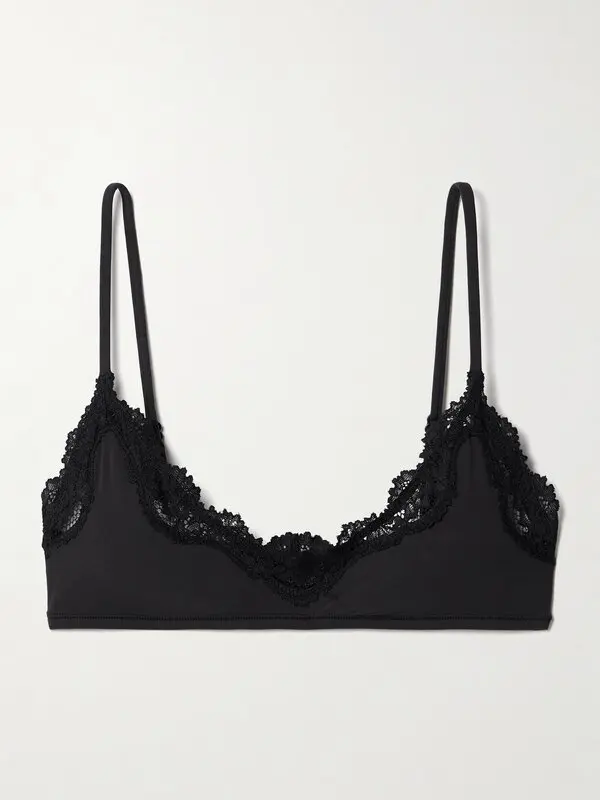 SKIMS Fits Everybody Lace Bralette - Black