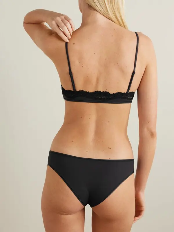 SKIMS Fits Everybody Lace Bralette - Black