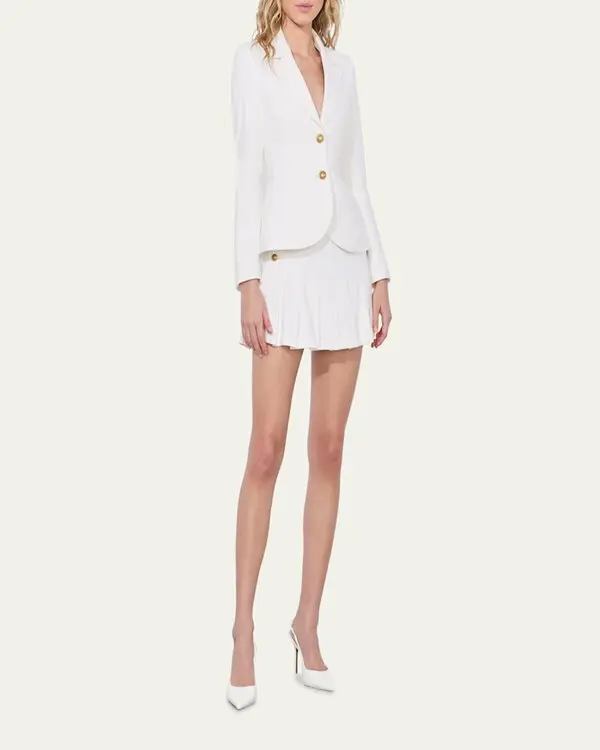 Alice + Olivia Iana Sculpted Denim Blazer