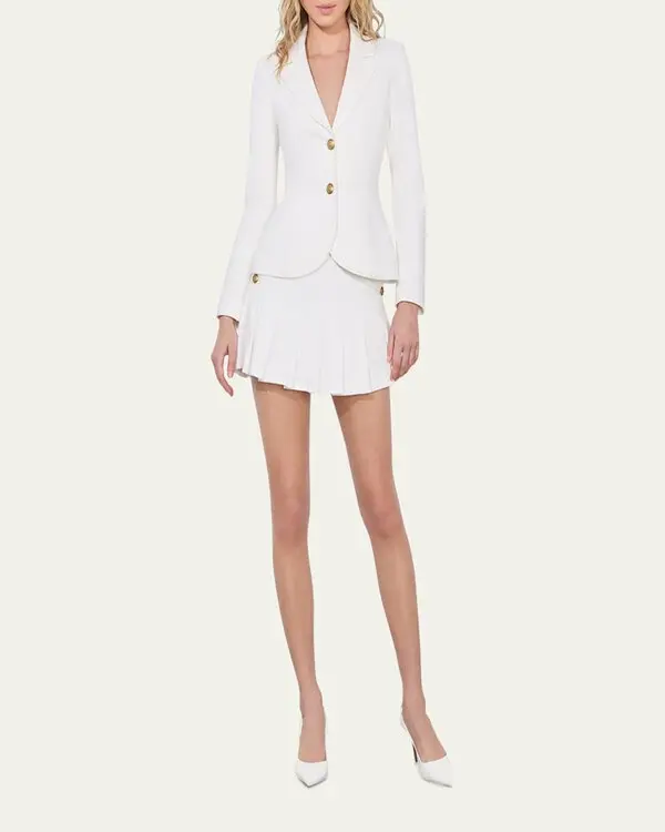 Alice + Olivia Iana Sculpted Denim Blazer