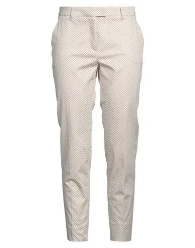 Peserico Cotton Elastane Polka-dot Tapered Pants - Beige