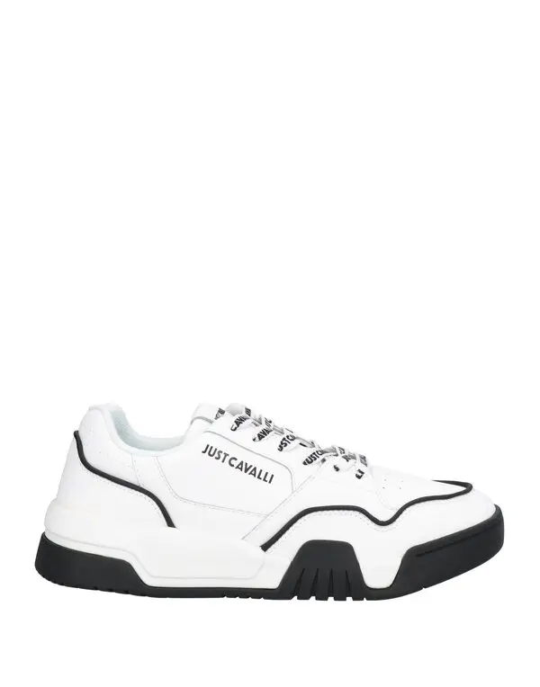 Just Cavalli Leather Low-top Sneakers - White