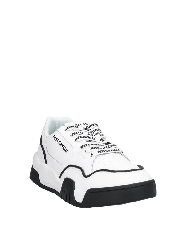 Just Cavalli Leather Low-top Sneakers - White