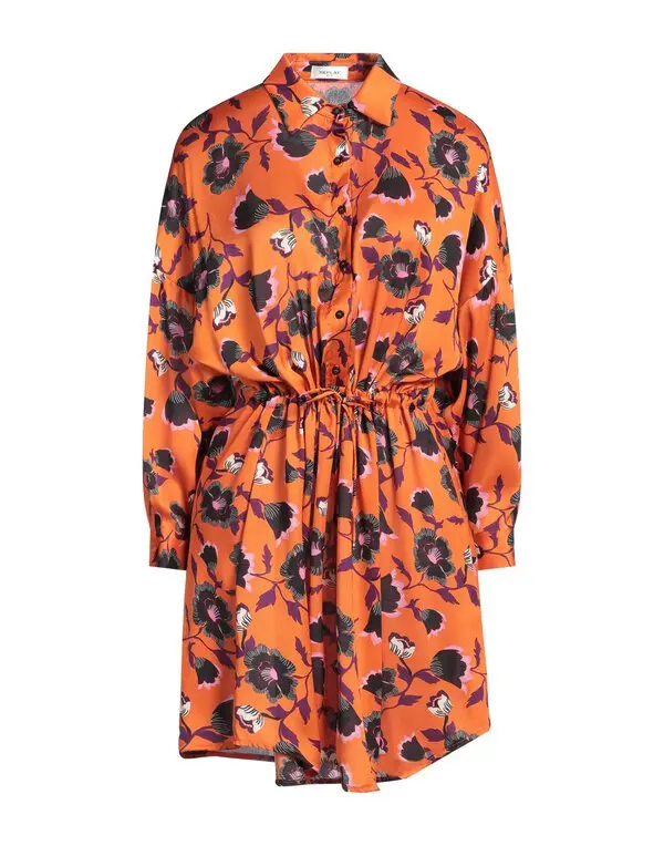 REPLAY Mini Shirt Dress - Orange