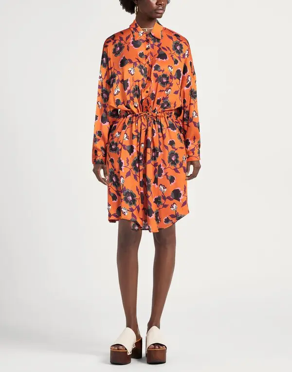 REPLAY Mini Shirt Dress - Orange