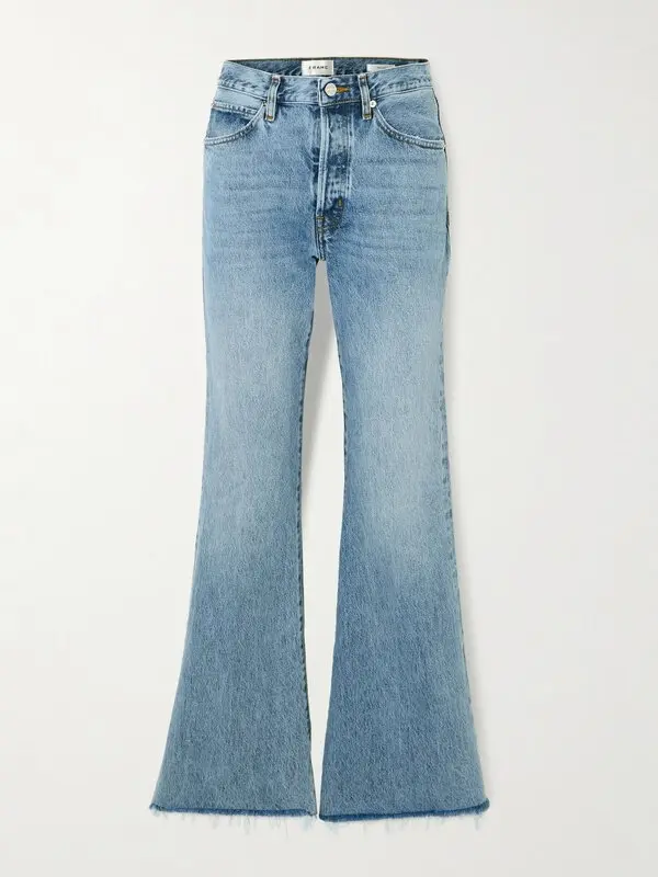 FRAME The Lax High-rise Flared Jeans - Blue