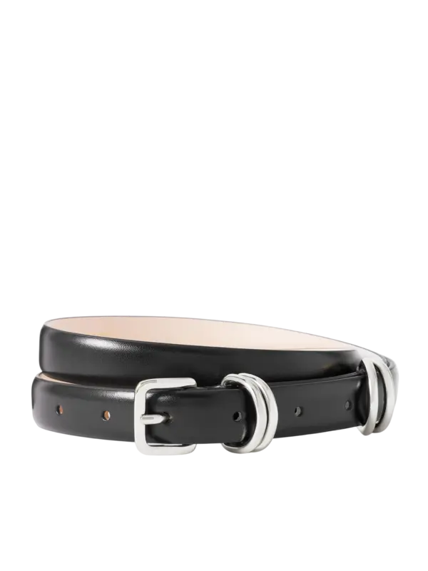 DEHANCHE Constance Leather Waist Belt - Black