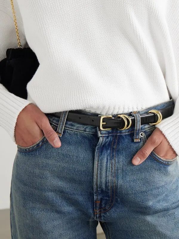 DEHANCHE Constance Leather Belt - Black