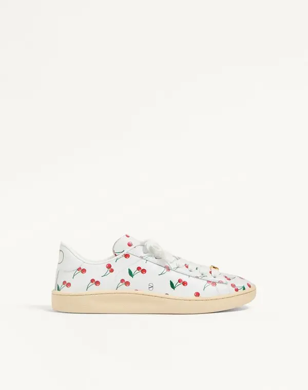 Valentino Garavani Royco Cherryfic Nappa Sneakers - White