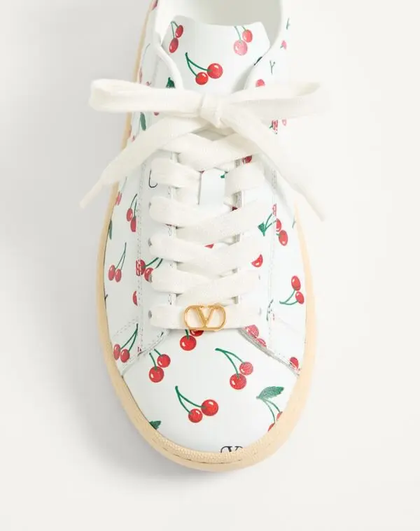 Valentino Garavani Royco Cherryfic Nappa Sneakers - White