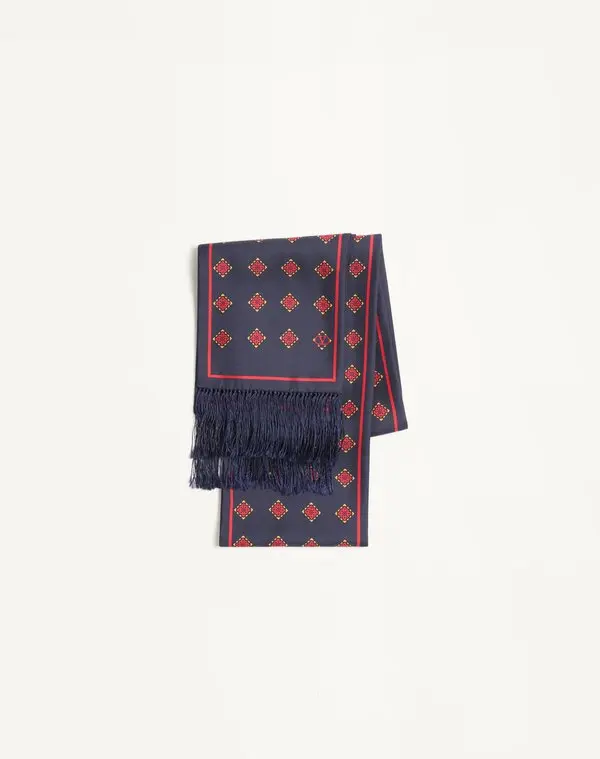 Valentino Garavani Opticool Bandeau Scarf With - Navy/yellow/red