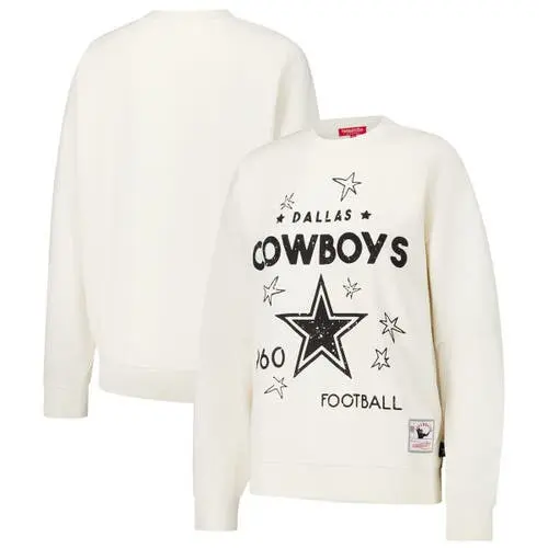 Mitchell & Ness Dallas Cowboys Lightweight 3.0 Logo Pullover Sweatshirt