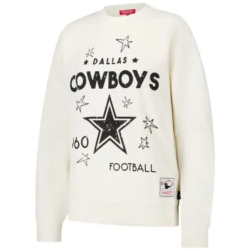 Mitchell & Ness Dallas Cowboys Lightweight 3.0 Logo Pullover Sweatshirt