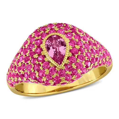 JULIANNA B. Pear Cut Cocktail Ring - Pink Sapphire