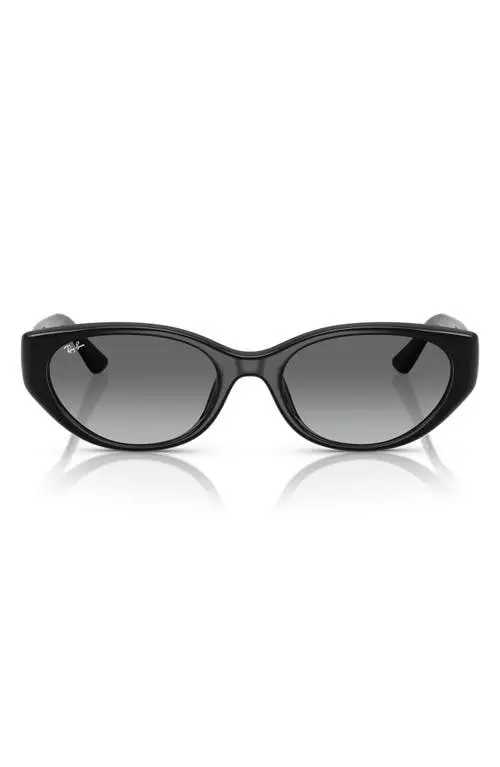 Ray-ban 55mm Gradient Pillow Sunglasses - Black