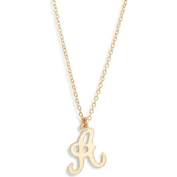 SET & STONES Gianna Initial Pendant Necklace - Gold / A