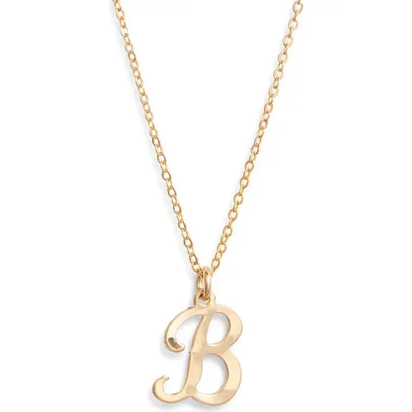 SET & STONES Gianna Initial Pendant Necklace - Gold / B