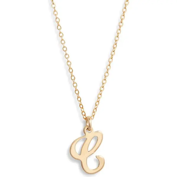 SET & STONES Gianna Initial Pendant Necklace - Gold / C