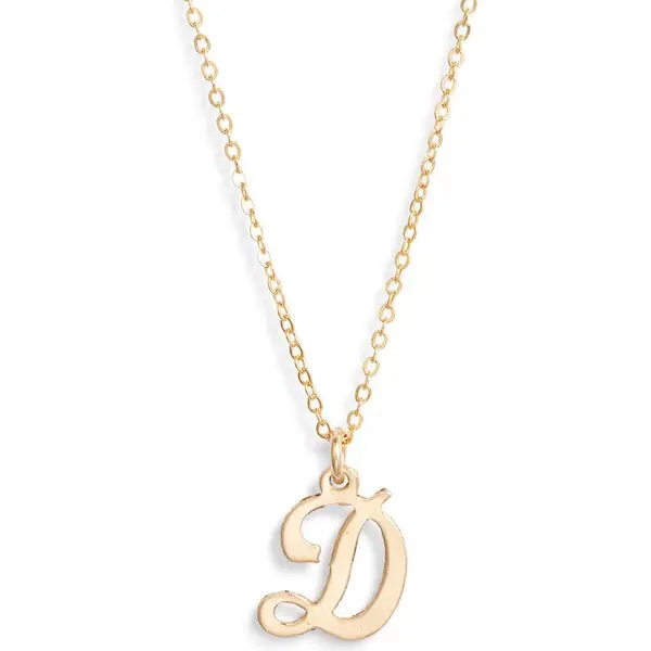 SET & STONES Gianna Initial Pendant Necklace - Gold / D