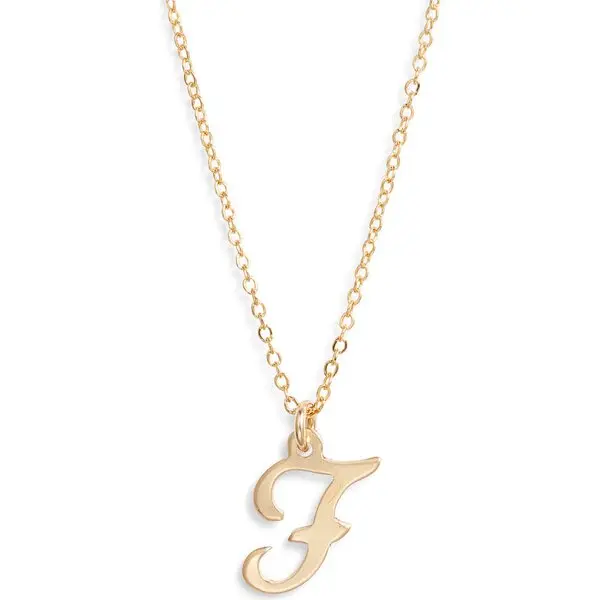 SET & STONES Gianna Initial Pendant Necklace - Gold / F