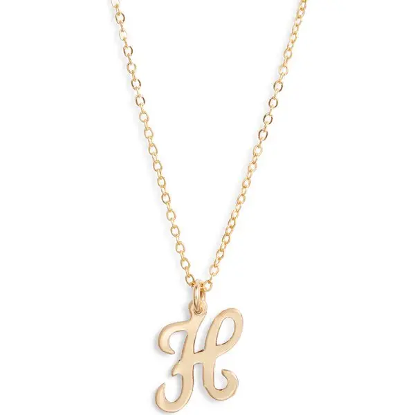 SET & STONES Gianna Initial Pendant Necklace - Gold / H