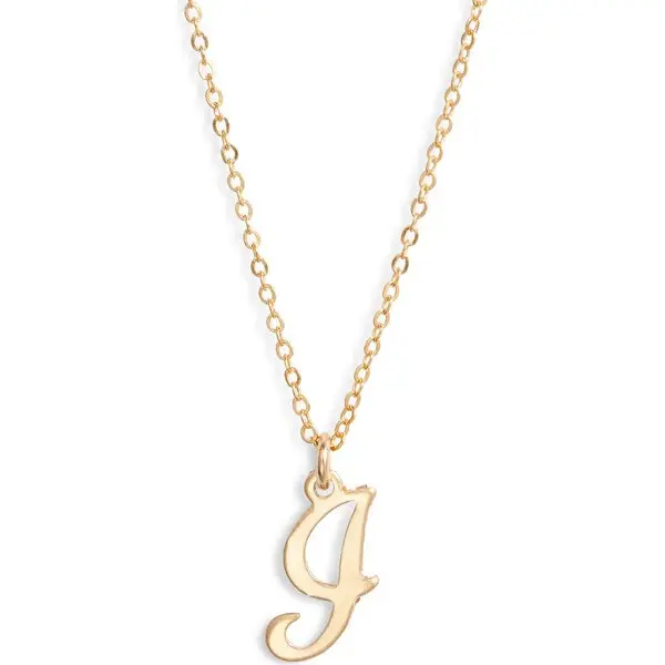 SET & STONES Gianna Initial Pendant Necklace - Gold / I