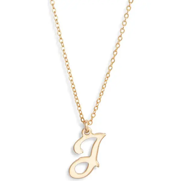 SET & STONES Gianna Initial Pendant Necklace - Gold / J