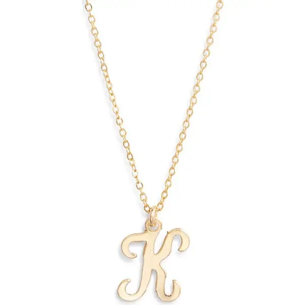 SET & STONES Gianna Initial Pendant Necklace - Gold / K